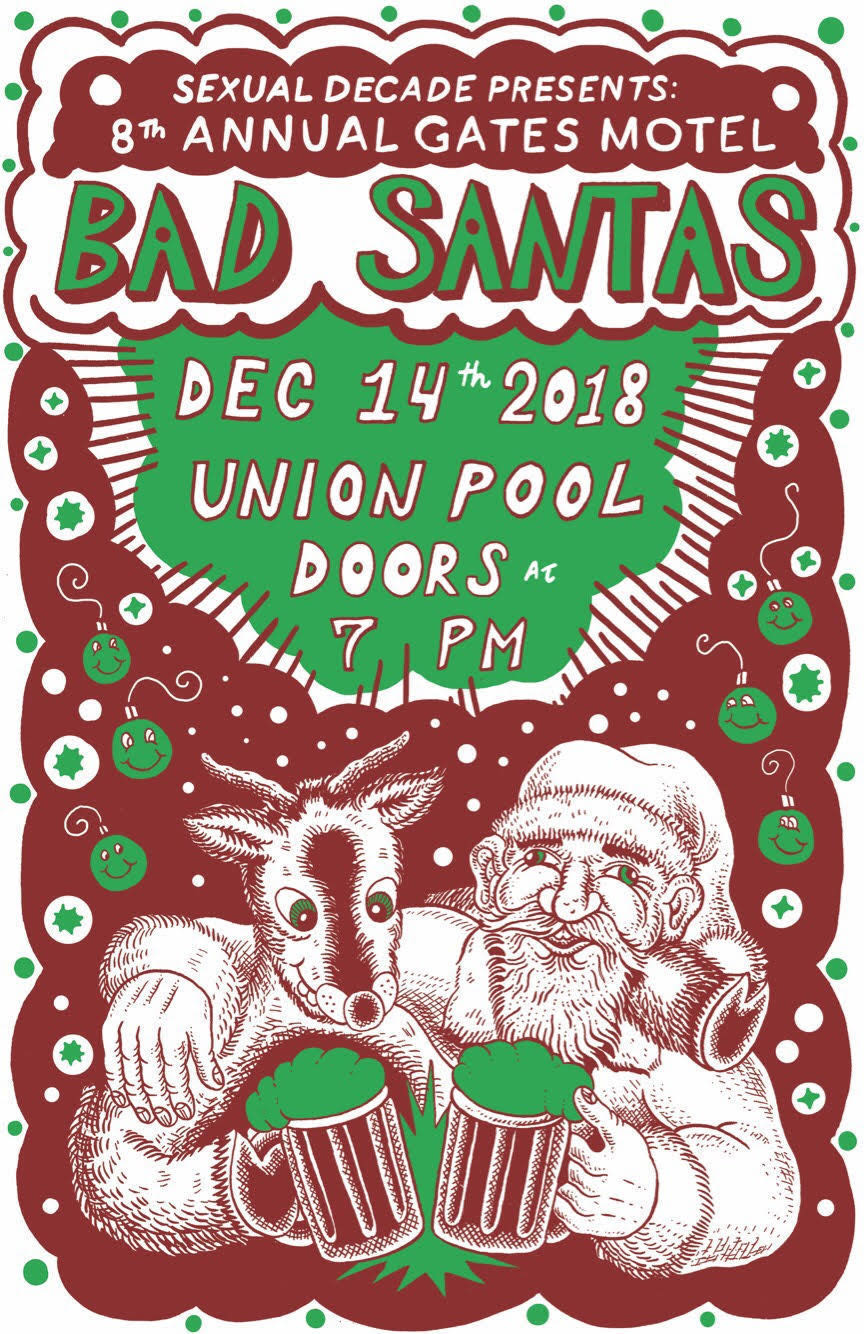 Bad Santas Charity Holiday Party in Brooklyn at Union Pool