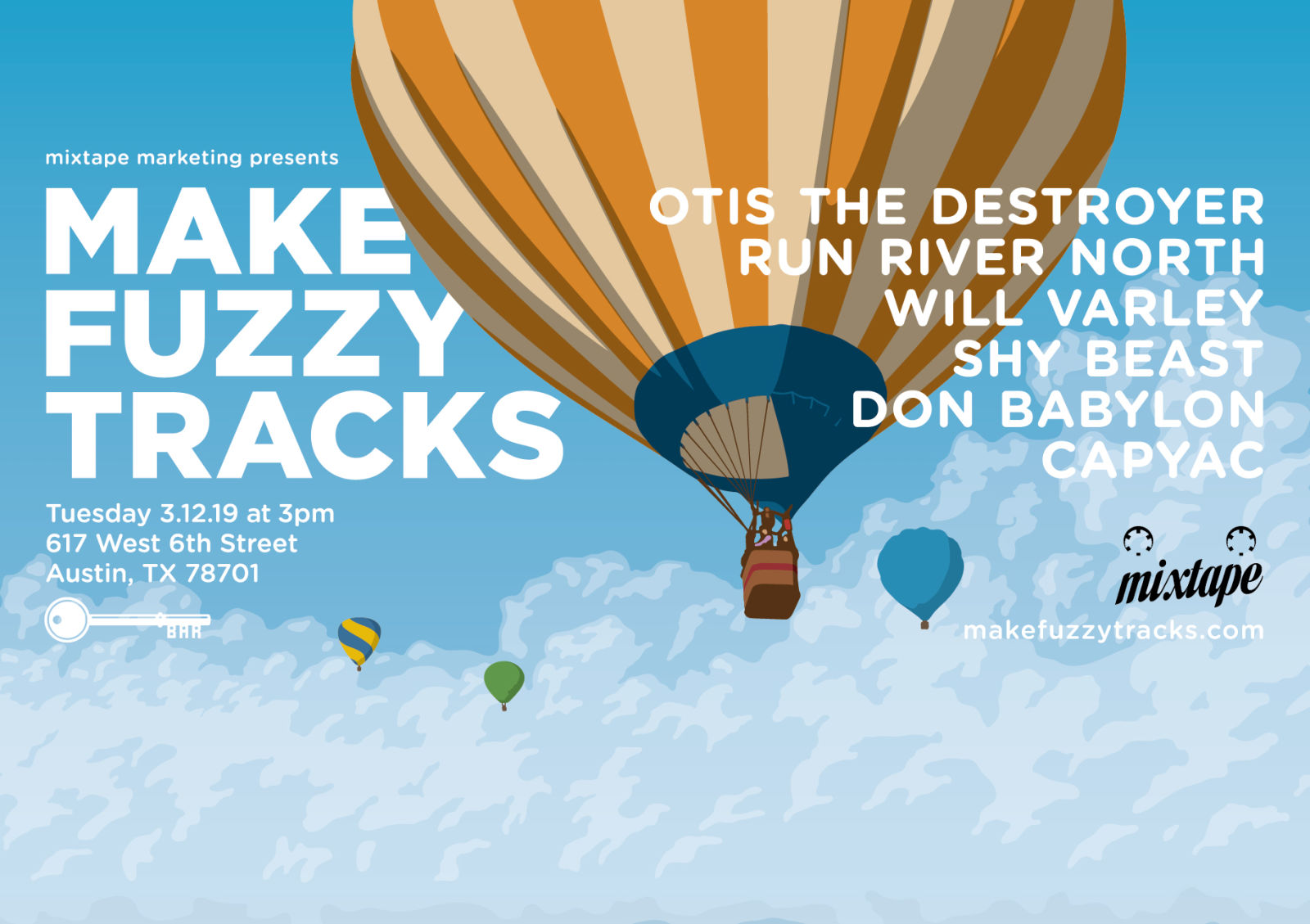 Make Fuzzy Tracks Showcase ft. Run River North, Will Varley,