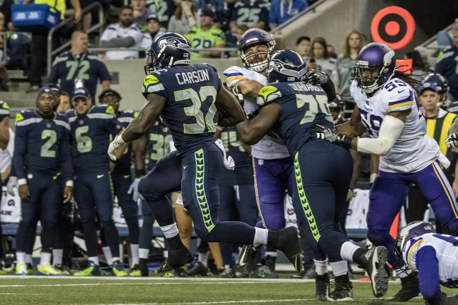 Watch The Seahawks VS The Cowboys at the Hawks Nest in Seattle at