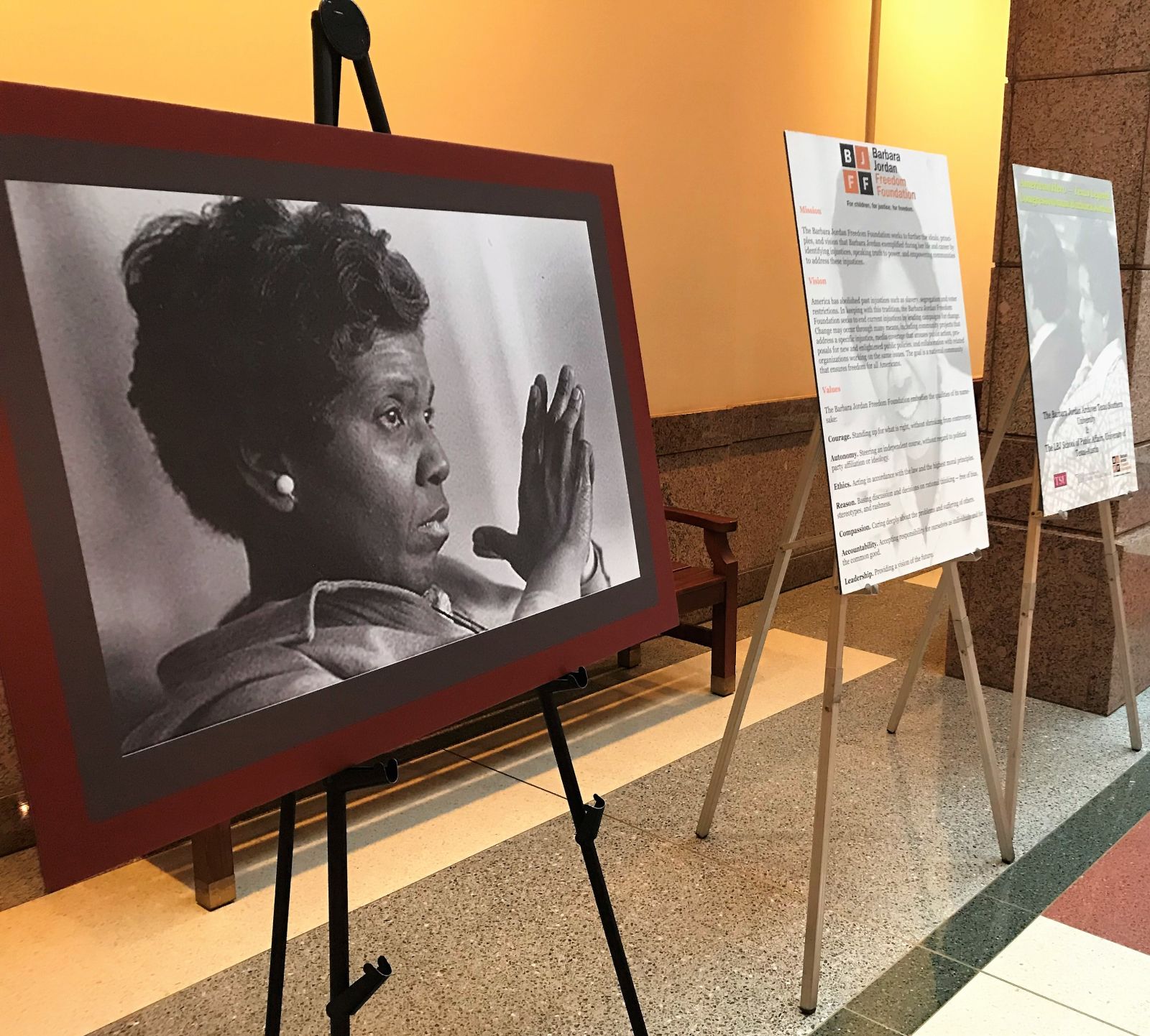 Barbara Jordan Exhibit at the Texas Capitol in Austin at Texas