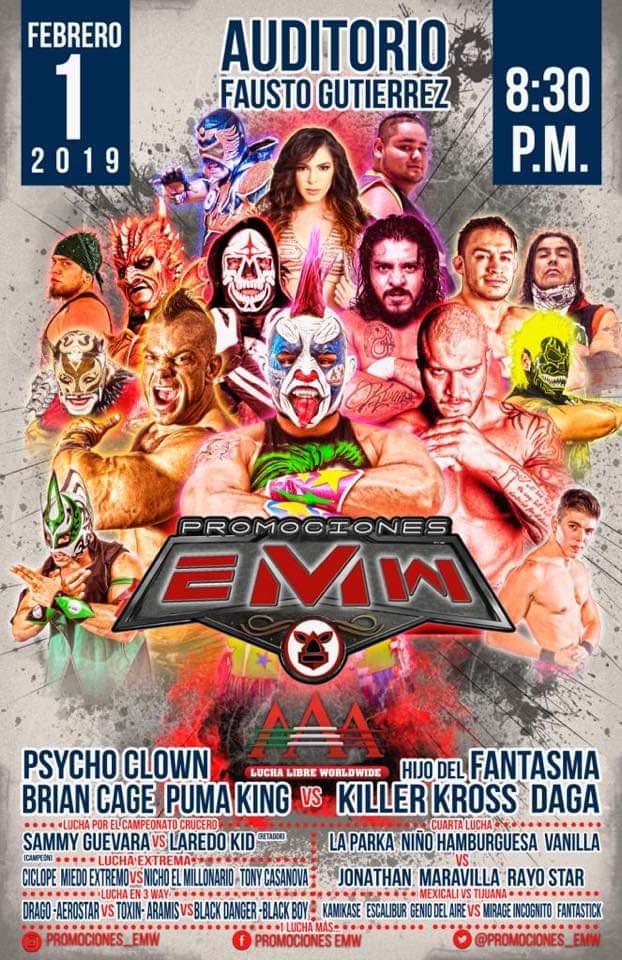 Lucha Libre AAA Worlwide en Tijuana en Auditorio Municipal de