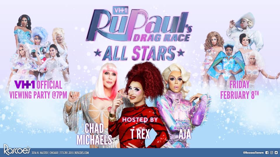Roscoe's RPDR AS4 Viewing Party with Chad Michaels & Aja! in