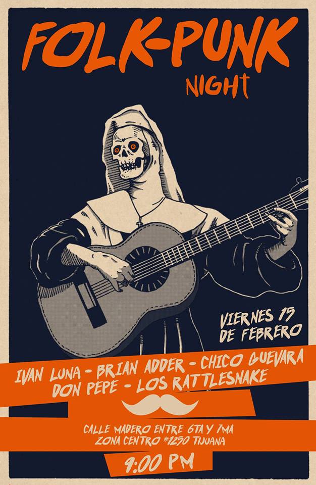 Folk-Punk Night en Tijuana en Moustache