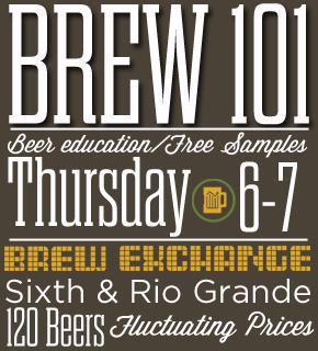 BREW 101 in Austin at CLOSED: Brew Exchange