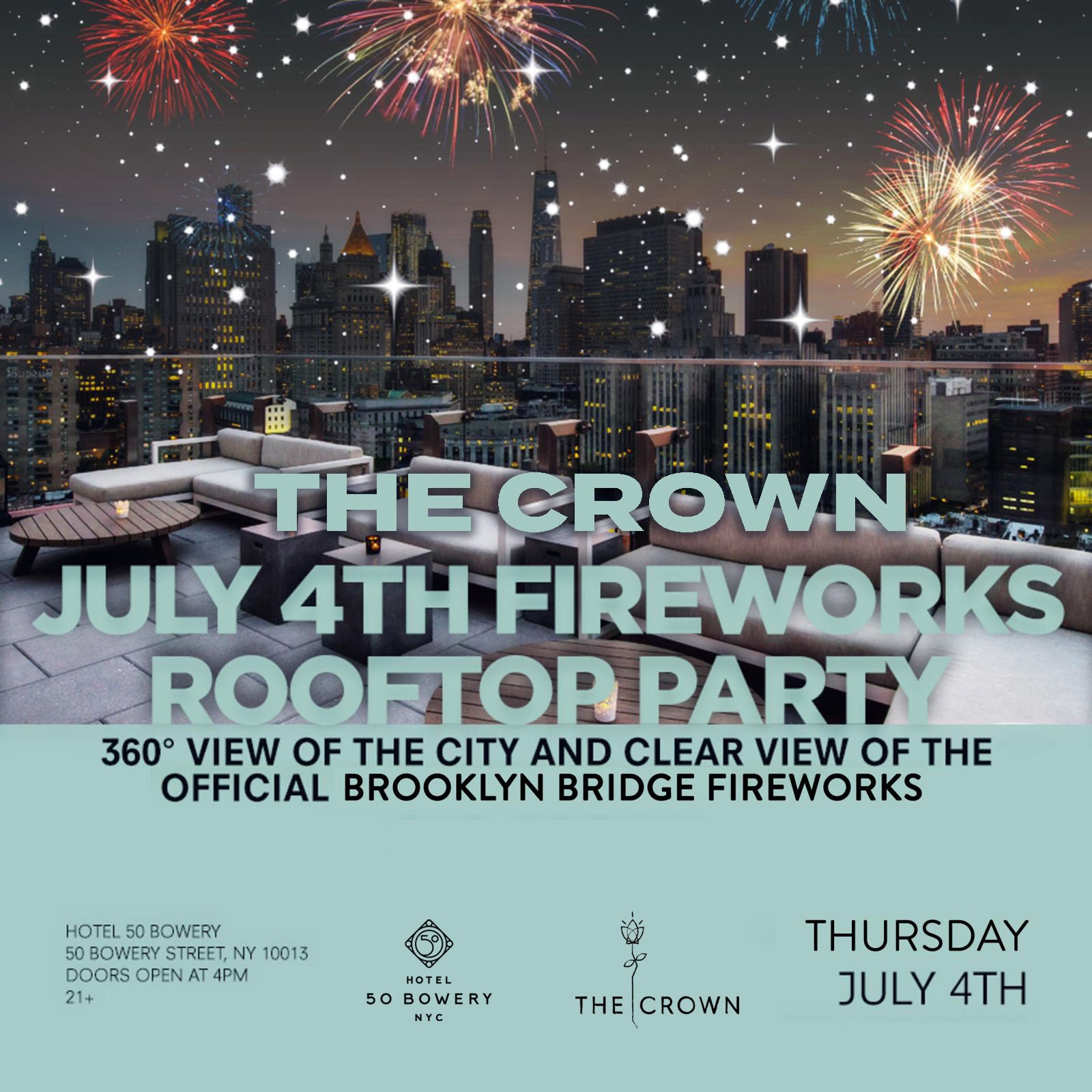 4th of July at the Crown Rooftop - The Ultimate Independence day