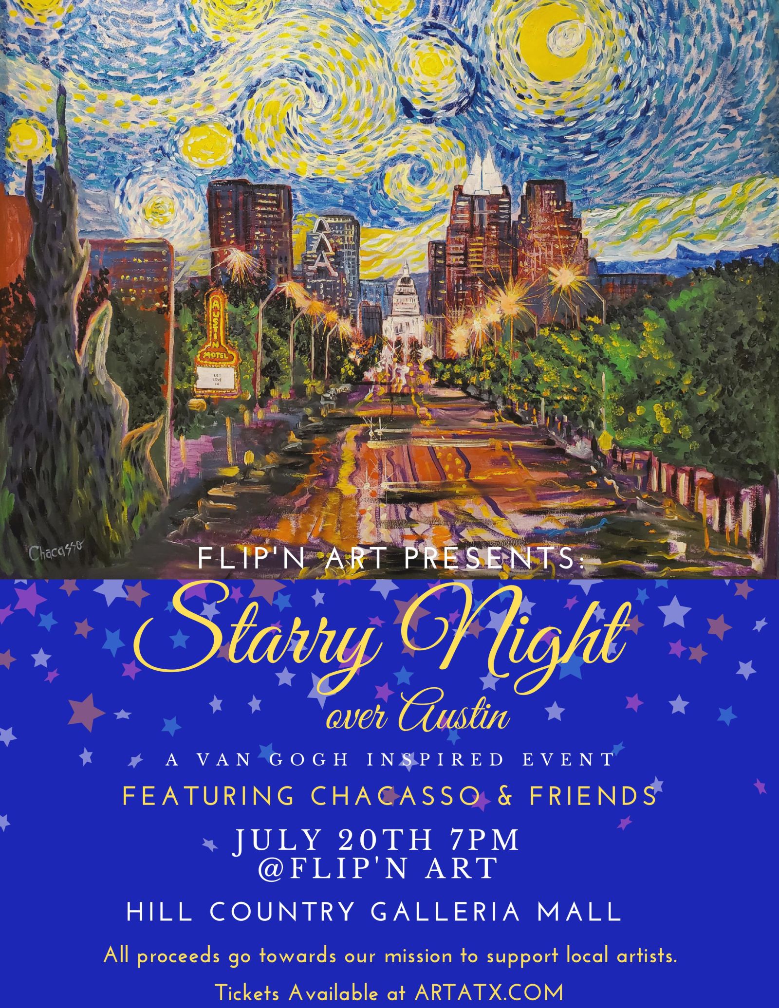 Starry Night Over Austin in Austin at Hill Country Galleria
