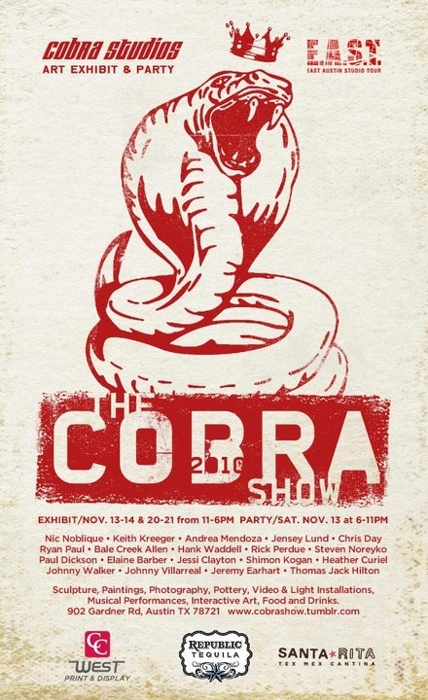 The COBRA Show 2010. East Austin Studio Tour. in Austin at Cobra