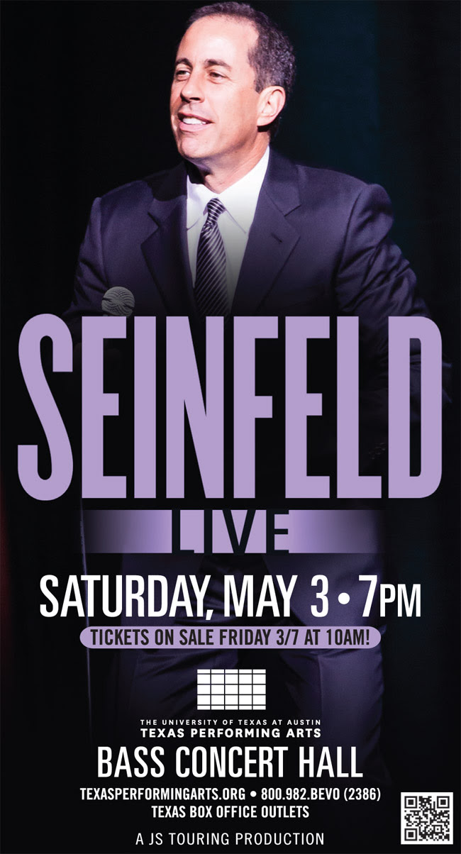 JERRY SEINFELD LIVE in Austin at Bass Concert Hall