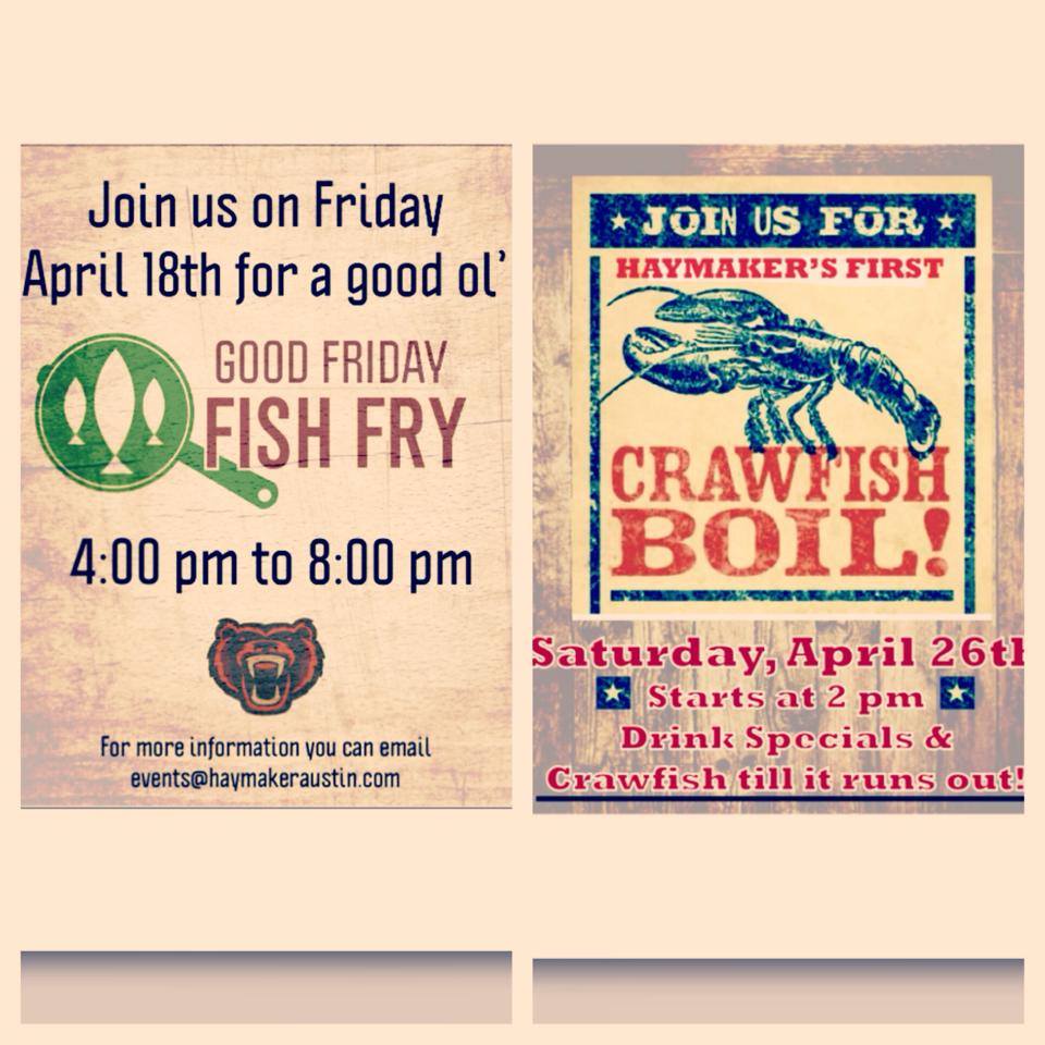 Good Friday Fish Fry in Austin at Haymaker