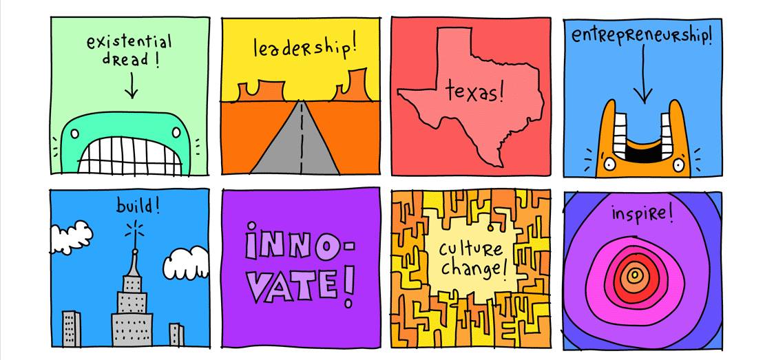 Hugh MacLeod of gapingvoid (night two) in Dallas at The Dallas