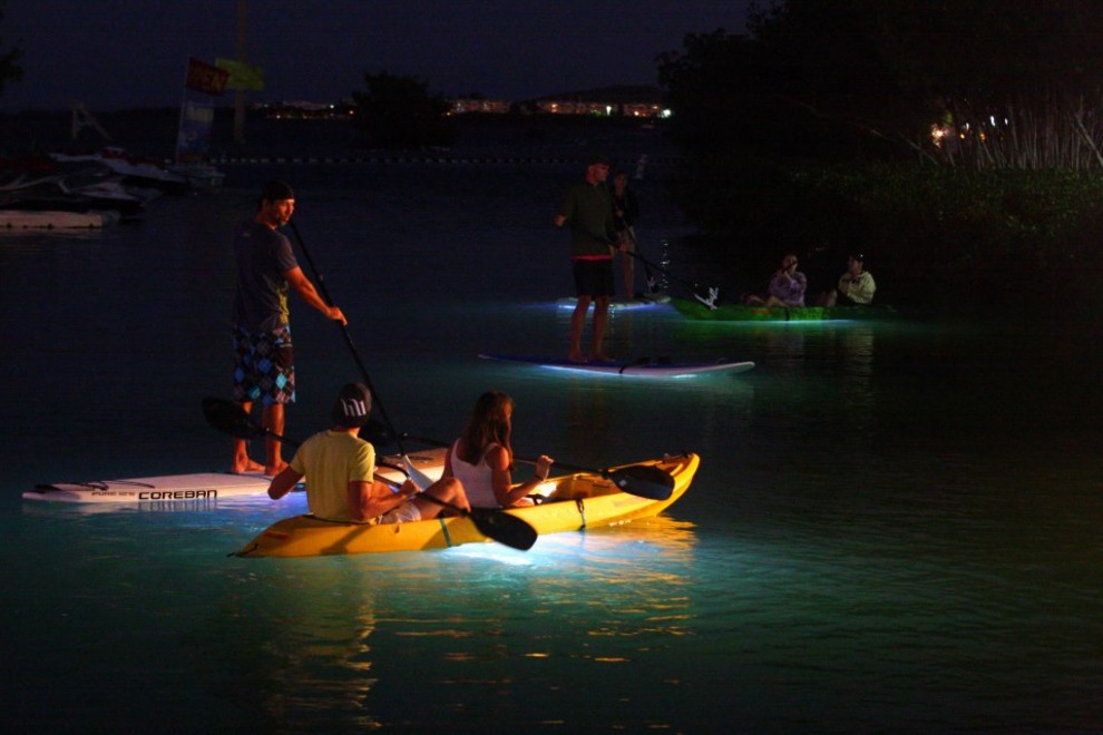 Spooky Halloween Glass Bottom Illuminated Kayak Tour in Austin