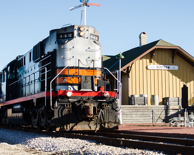 Bertram Flyer in Bertram at Austin Steam Train - Bertram Depot