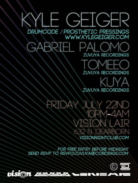 Linear 1.0 featuring Kyle Geiger in Chicago at Vision Nightclub