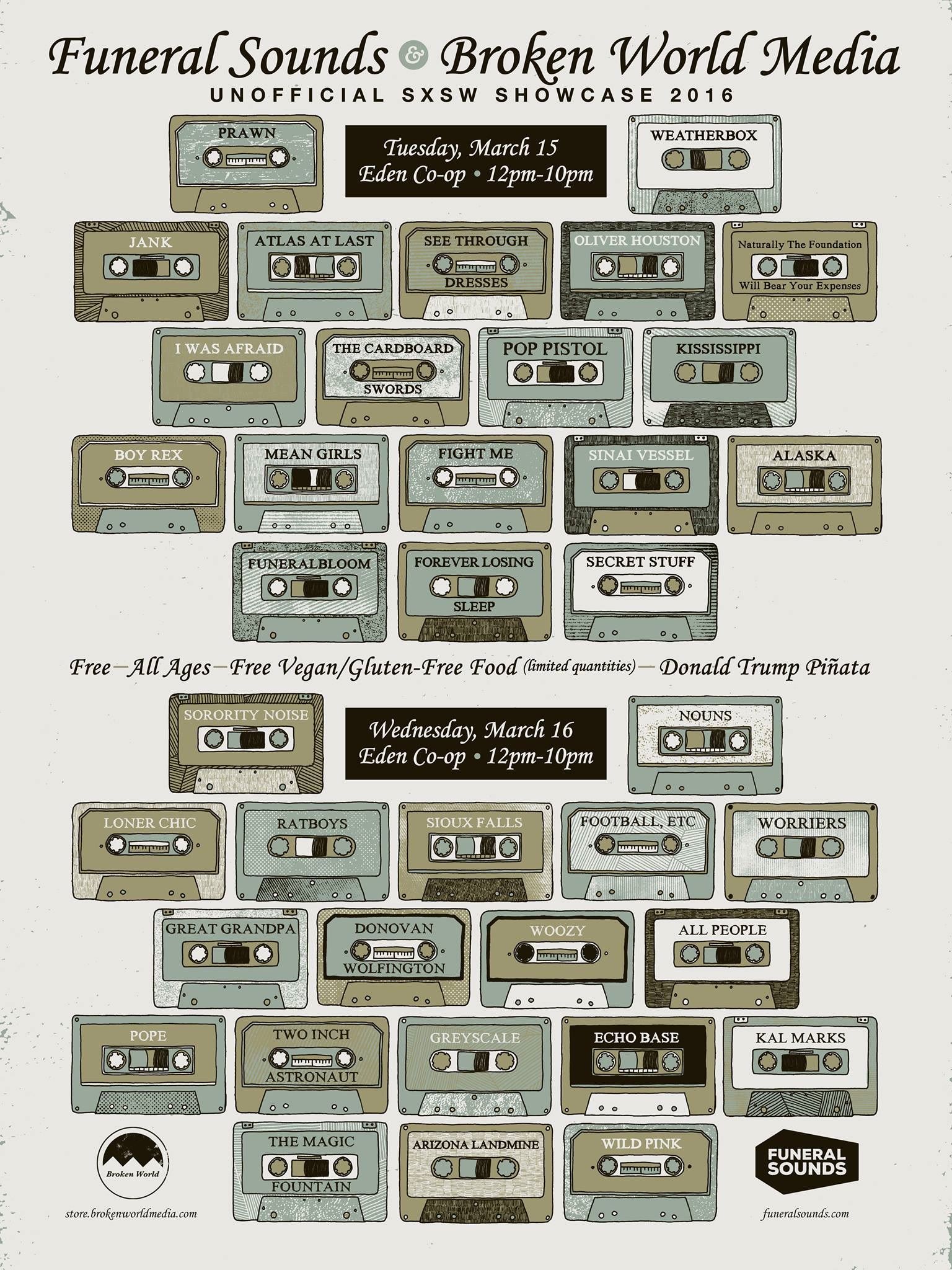 Funeral Sounds & Broken World Media Showcase -Day Two ft. Nouns,