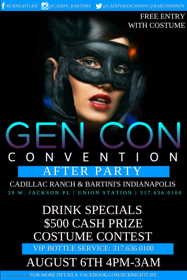 Gen Con Afterparty in Indianapolis at Cadillac Ranch/Bartini's