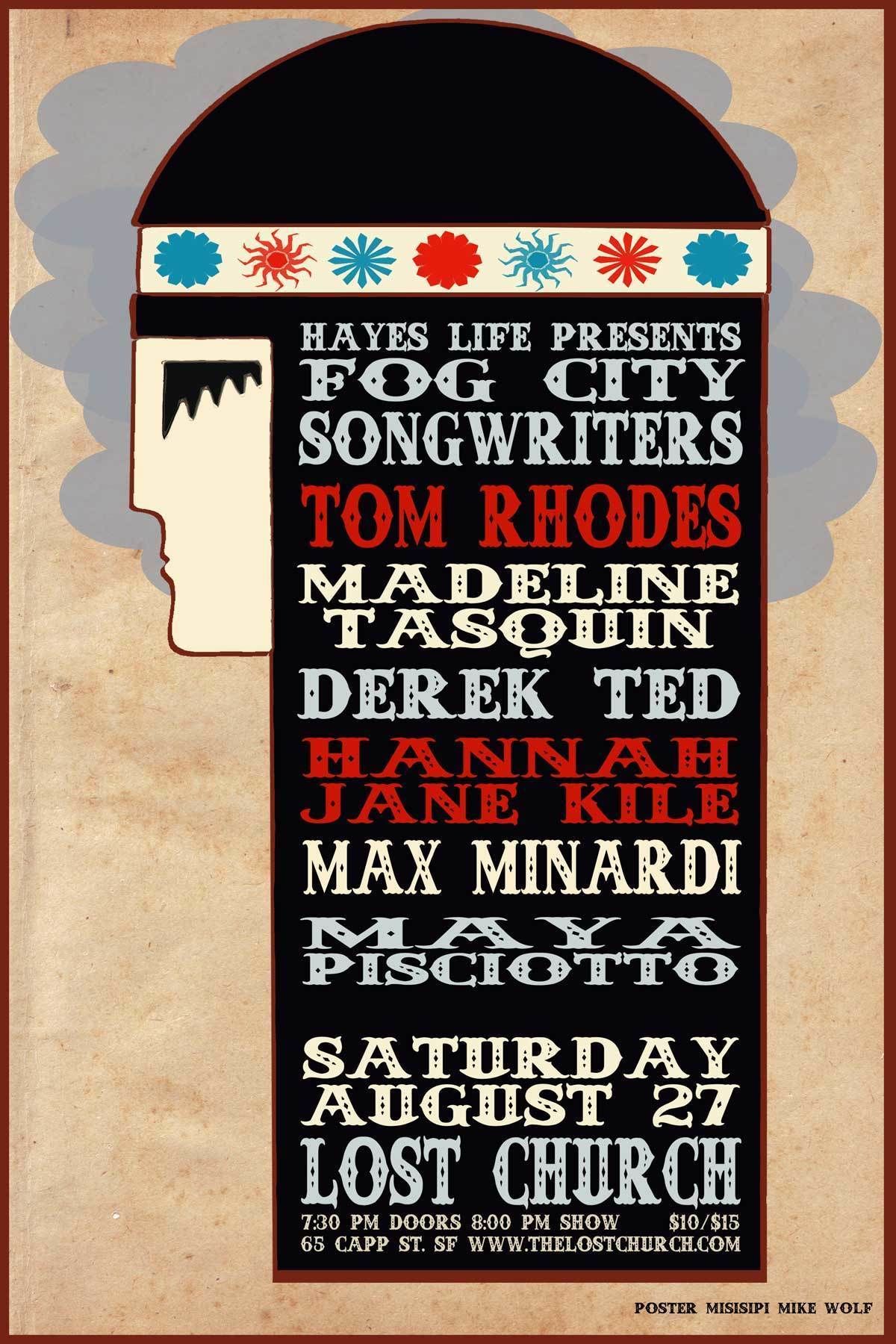 Fog City Songwriters - Private Parlor Show with Tom Rhodes,