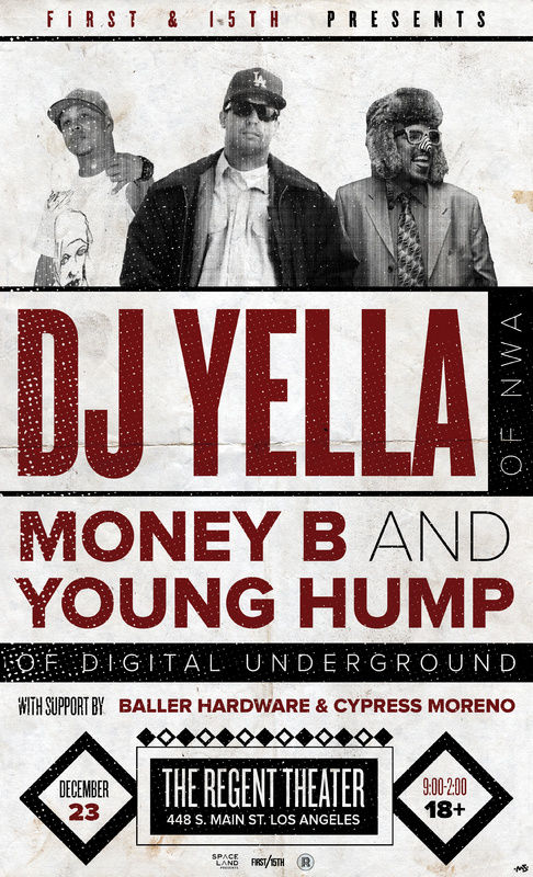 DJ Yella + Money B and Young Hump of Digital Underground, Baller