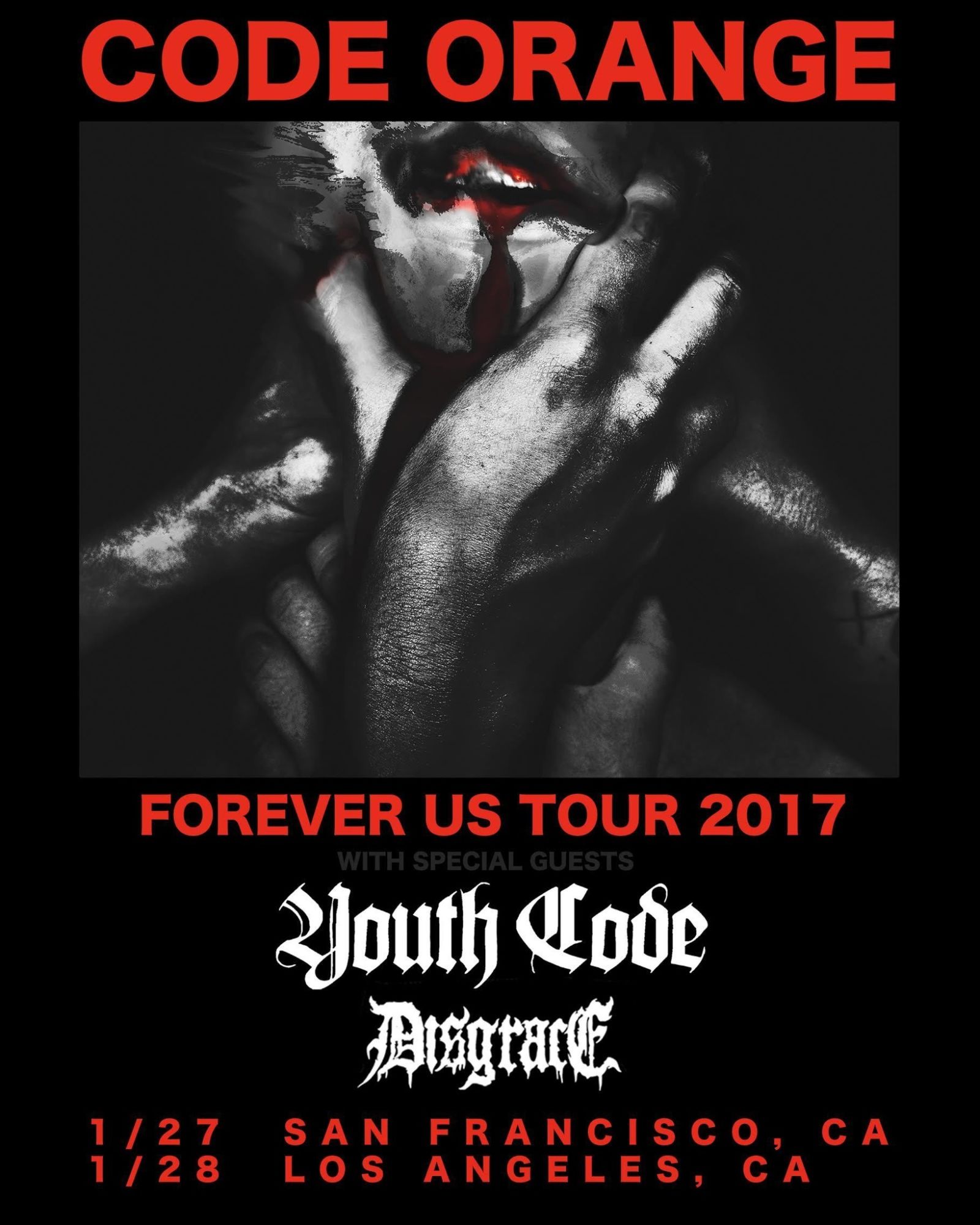 Code Orange, Youth Code, Disgrace in Los Angeles at Catch One