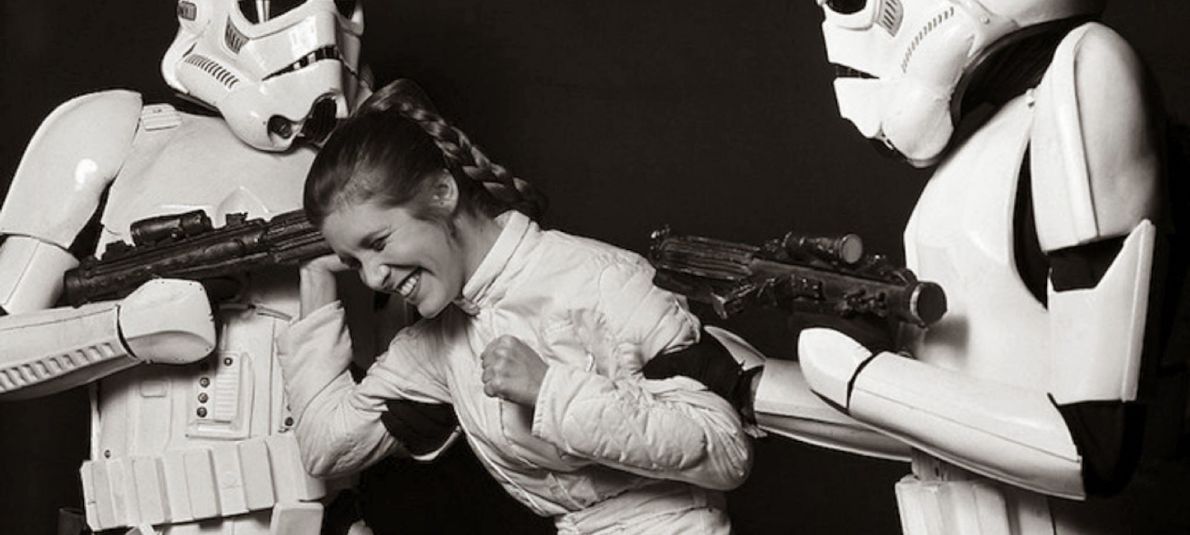 Carrie Fisher Lightsaber Vigil in Austin at Alamo Drafthouse