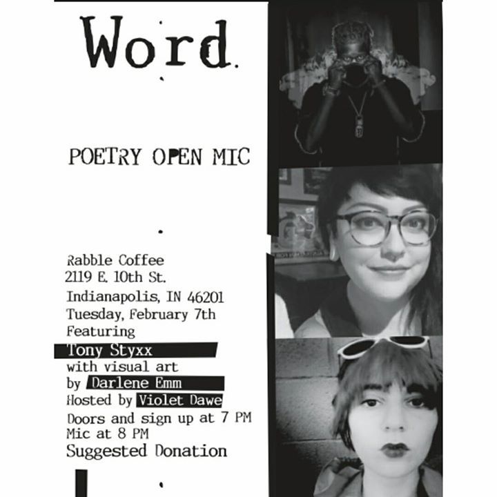 Word: Poetry Open Mic in Indianapolis at Rabble Coffee