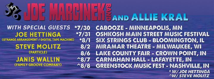 Joe Marcinek Band, w/s/g Mike Greenfield (Lotus), & Ike