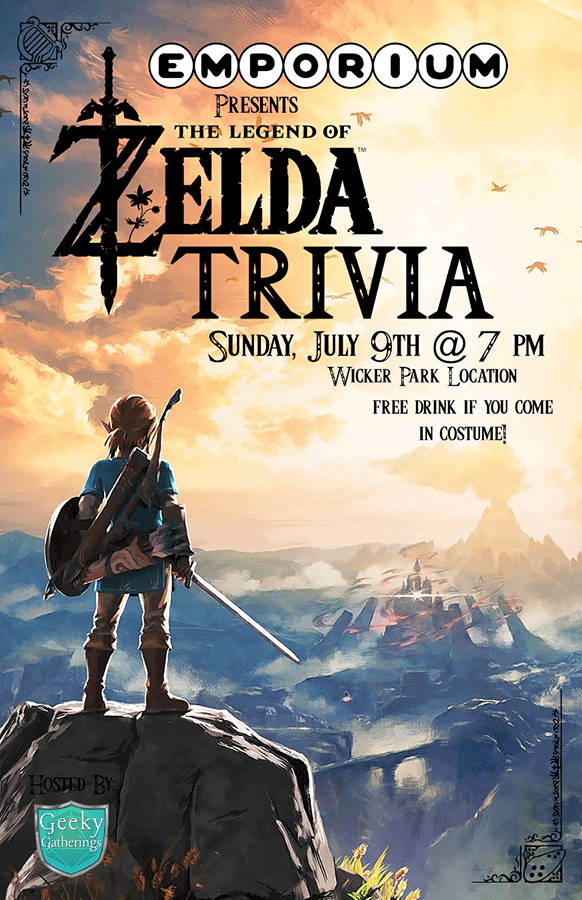 Legend of Zelda Trivia – Hosted by Geeky Gatherings in Chicago at