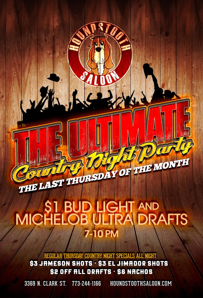 Ultimate Country Night Party Featuring $1 Drafts in Chicago at