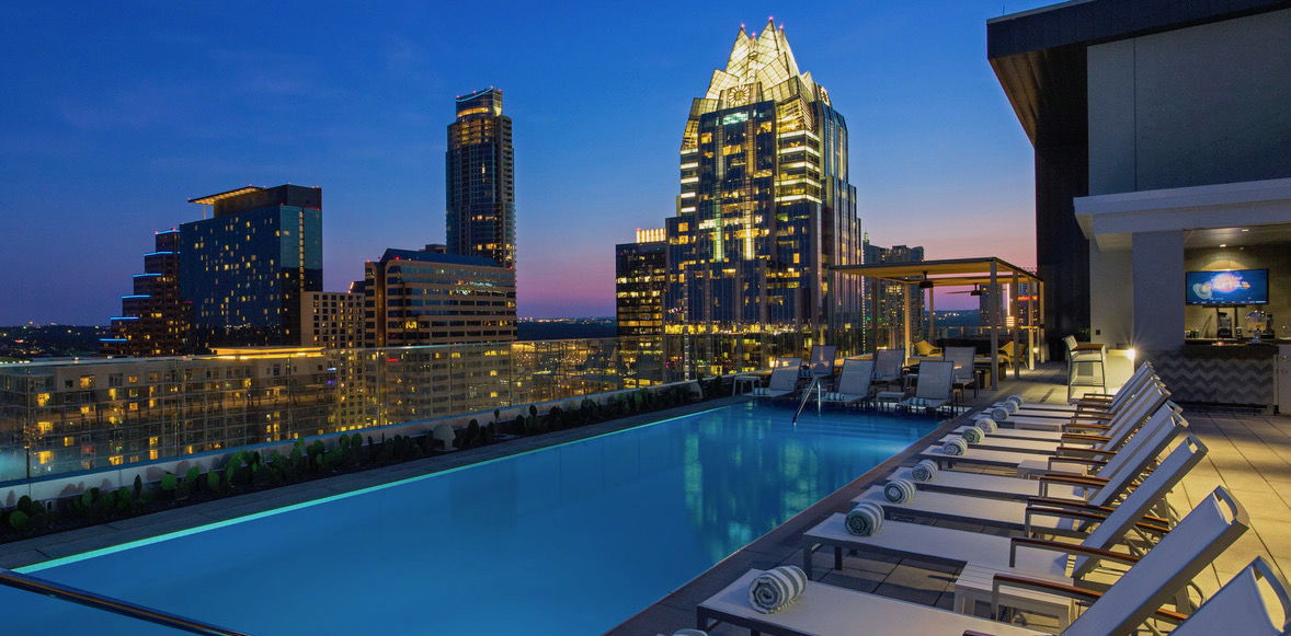 Moms' Night Out in Austin at Azul Rooftop Pool and Bar Lounge