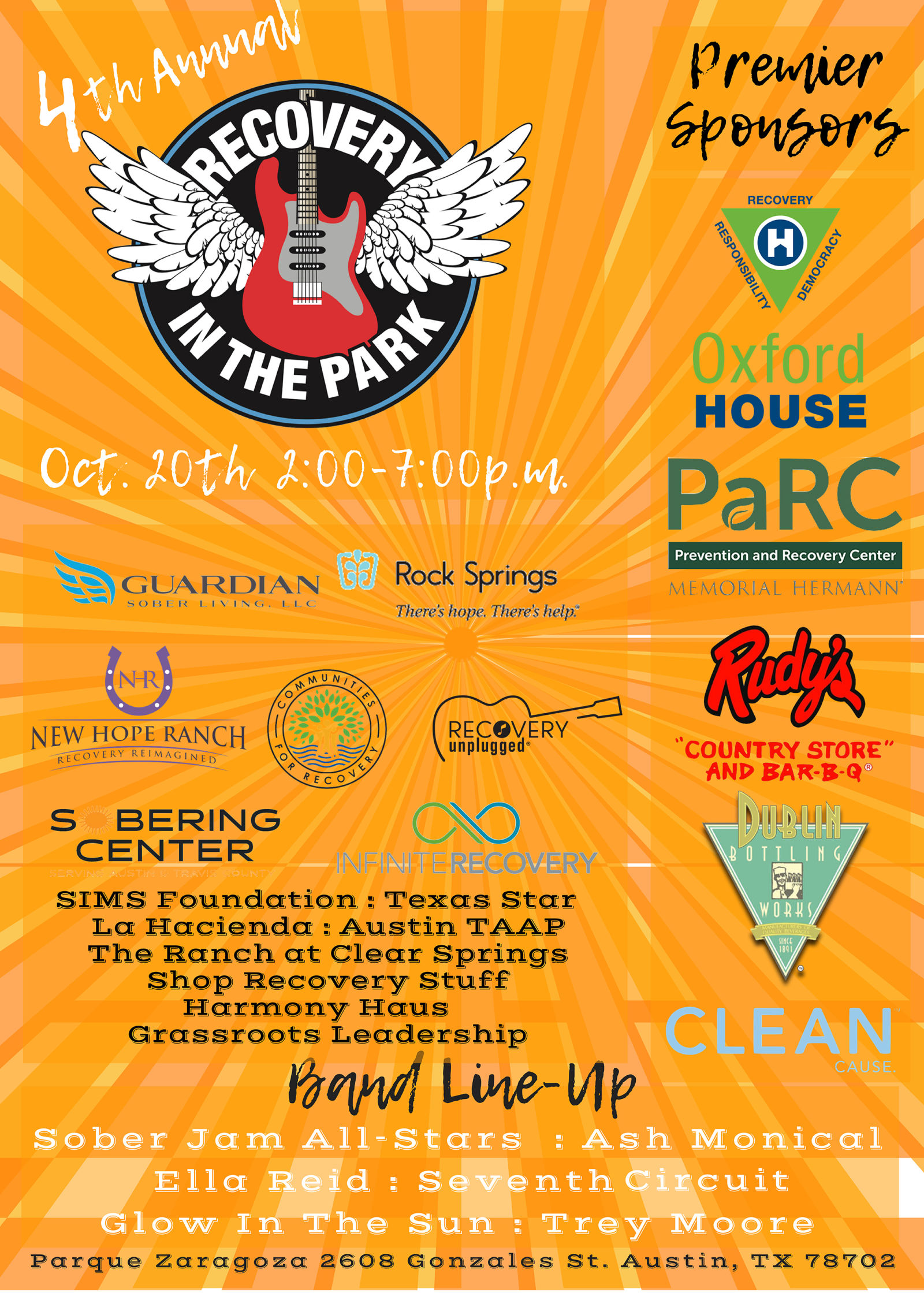 4th Annual Recovery in The Park - Updated Date in Austin at Parque