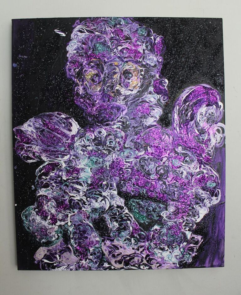 Simone Gad: Fu Dogs on Black in Santa Monica at Santa Monica