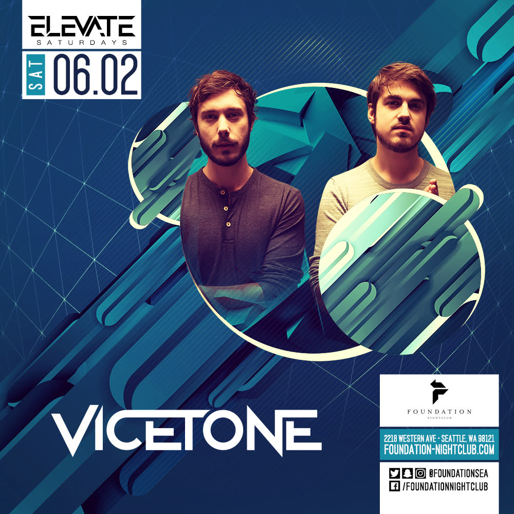 Elevate Saturdays: Vicetone in Seattle at Foundation Nightclub