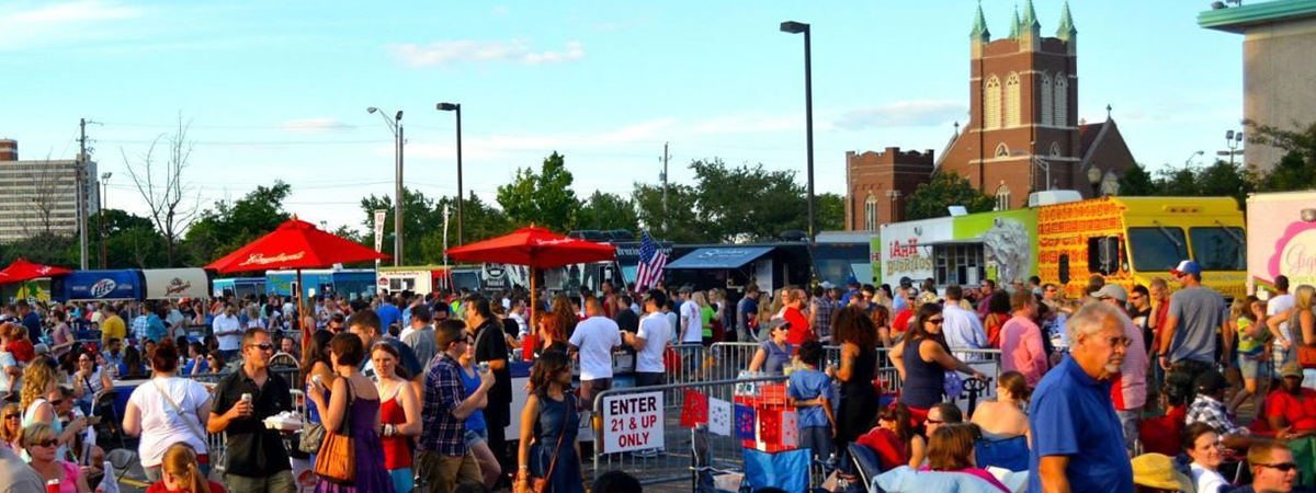 First Friday Food Truck Festival - June in Indianapolis at Old