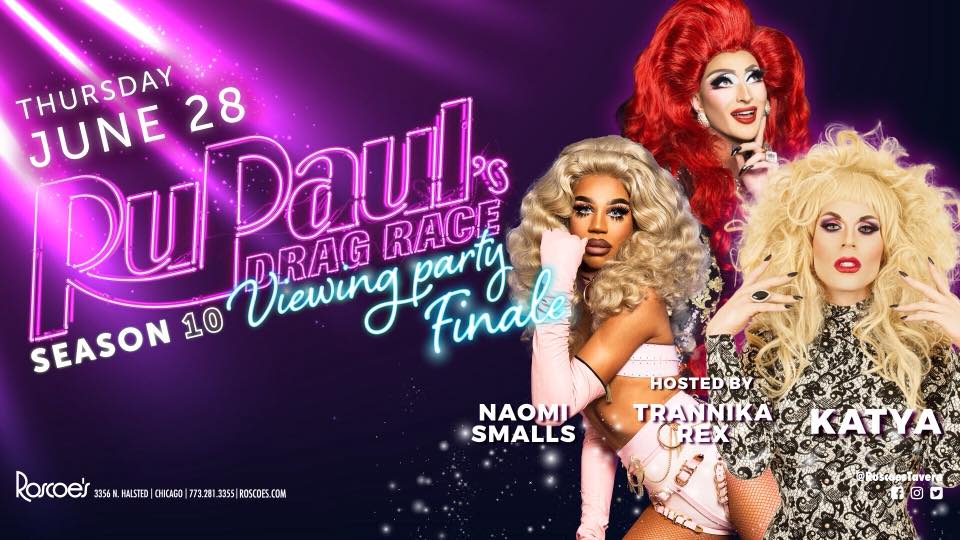Roscoe's RPDR S10 Finale Viewing Party with Katya & Naomi Smalls