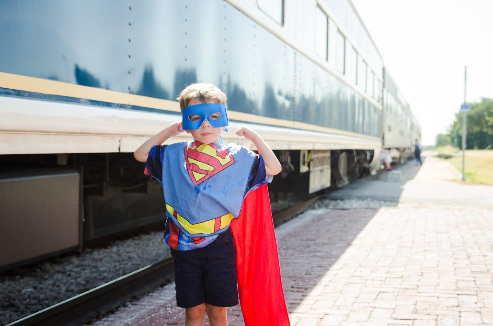Super Hero Train in Bertram at Austin Steam Train - Bertram Depot