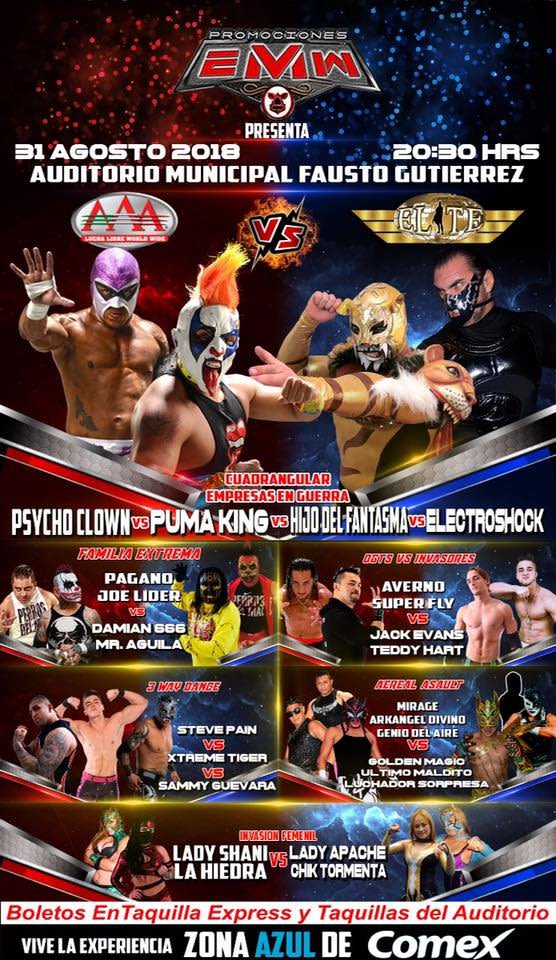 Lucha Libre AAA vs. Lucha Libre ELITE en Tijuana en Auditorio