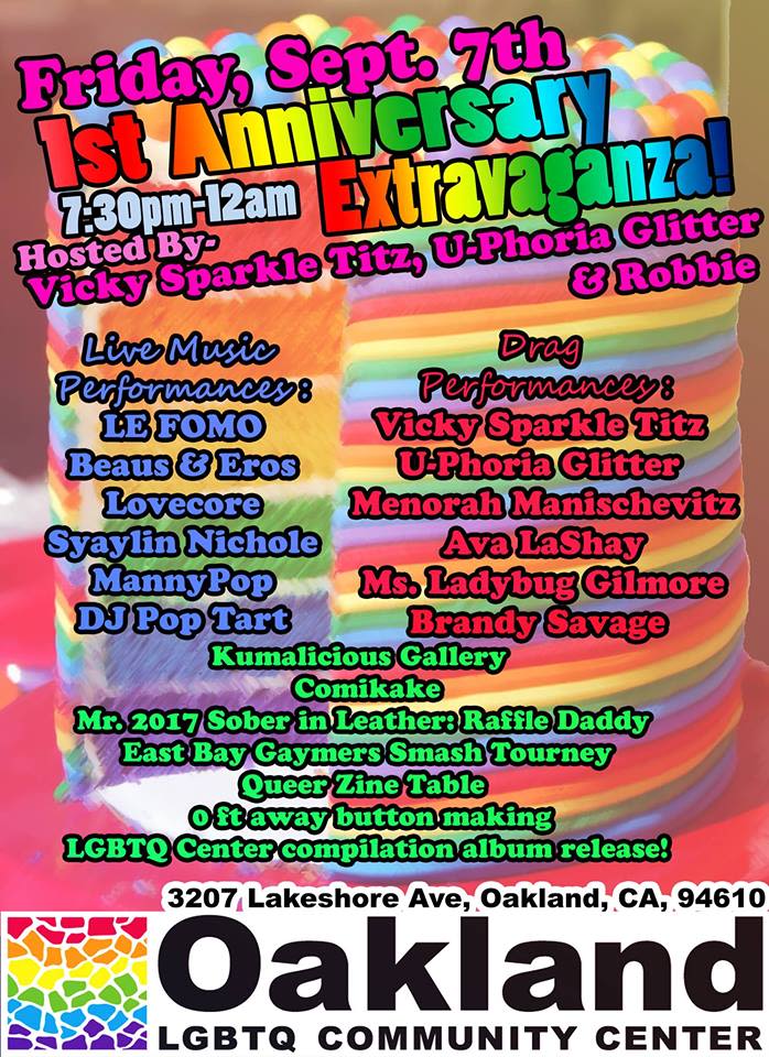 1st Anniversary Bash in Oakland at Oakland LGBTQ Community
