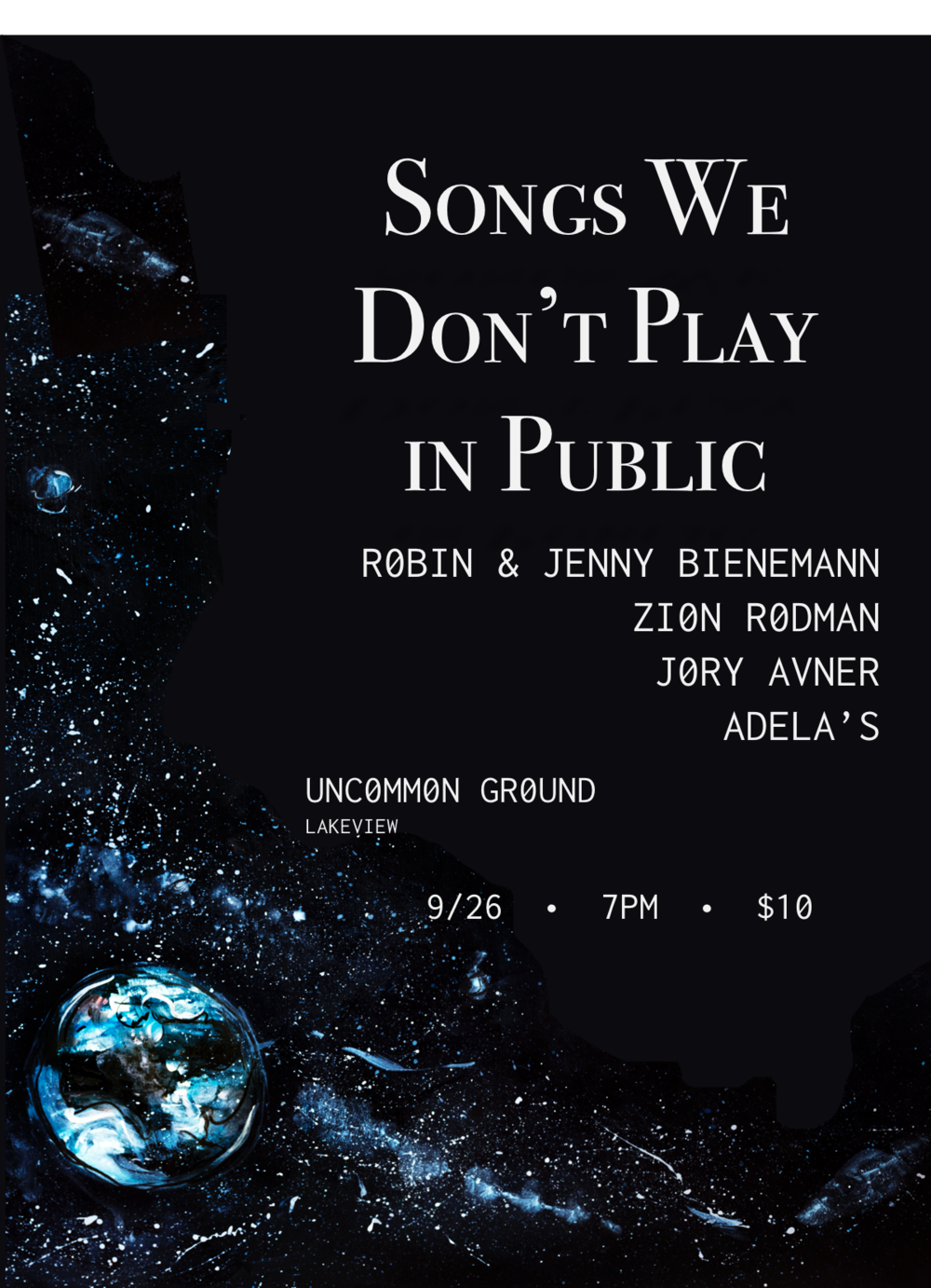 Zion Rodman, Jory Avner, Jenny & Robin Bienemann, Adela's in