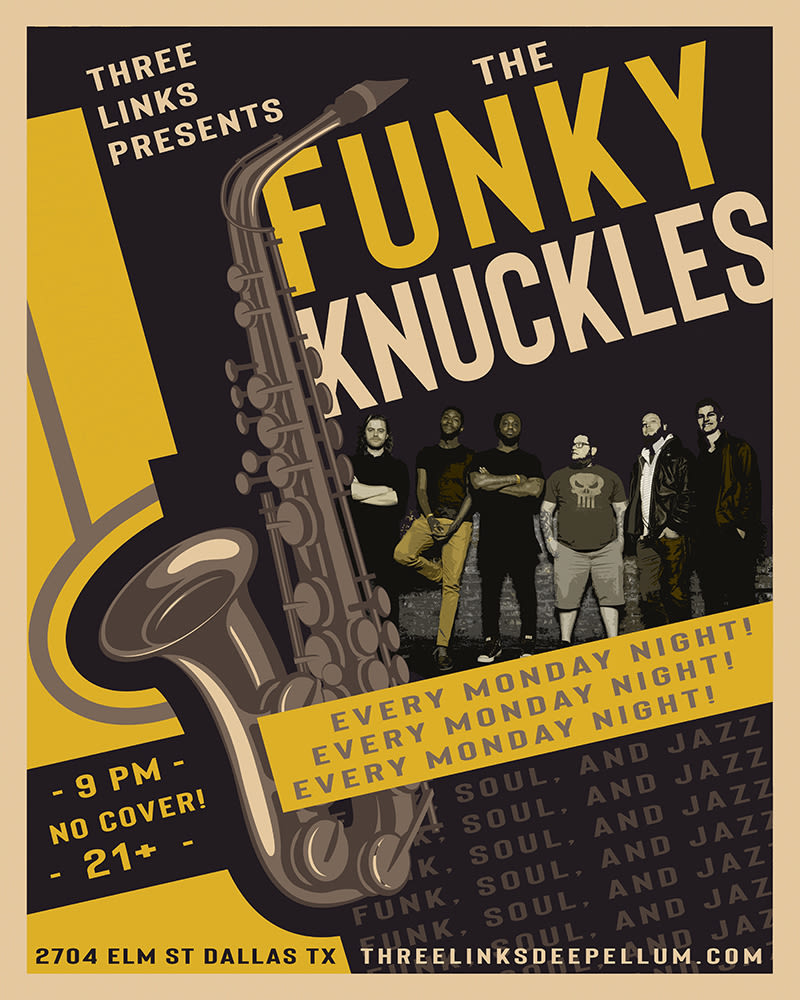 The Funky Knuckles in Dallas at Three Links