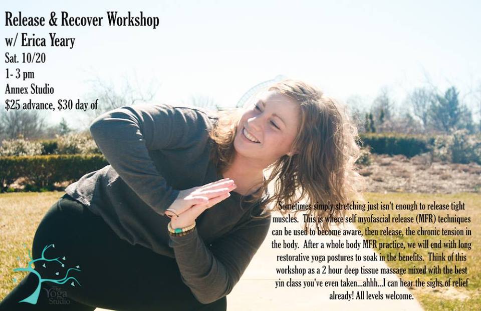 Release & Recover Workshop w/ Erica Yeary in Indianapolis at The