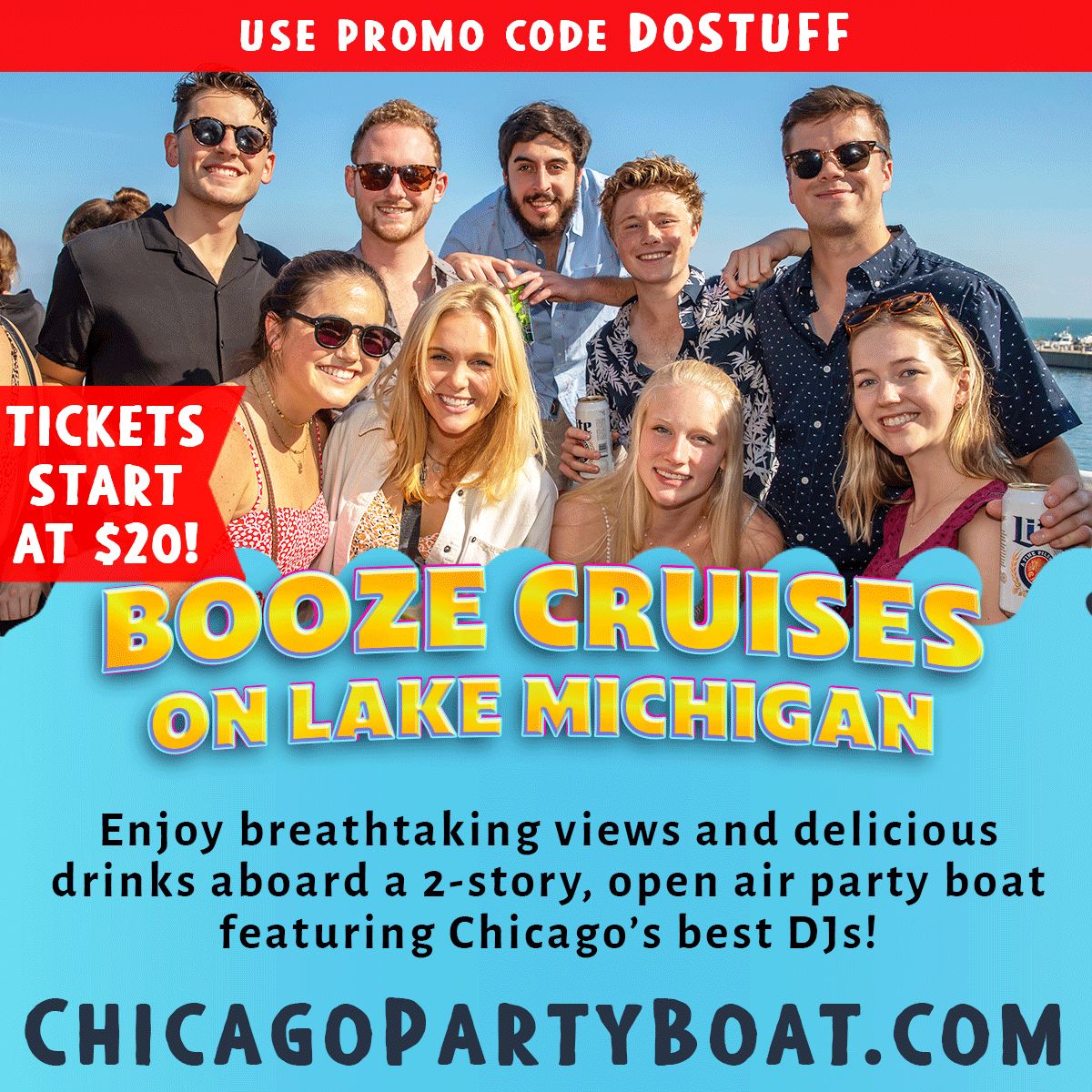 Booze Cruises on Lake Michigan in Chicago at Lake Michigan