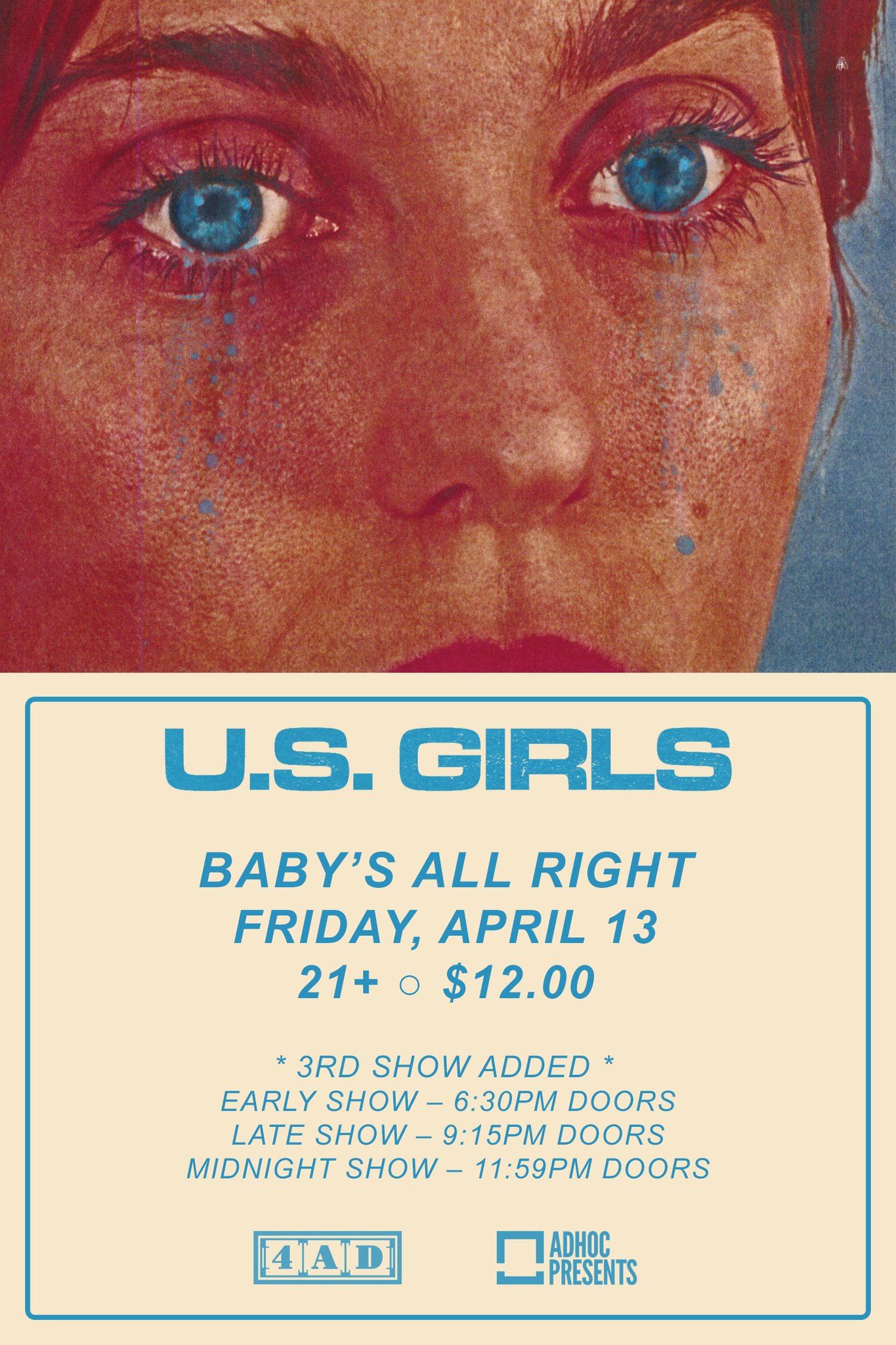 U.S. Girls, Gold Dime – 3 Shows – Sold Out in Brooklyn at Baby's All